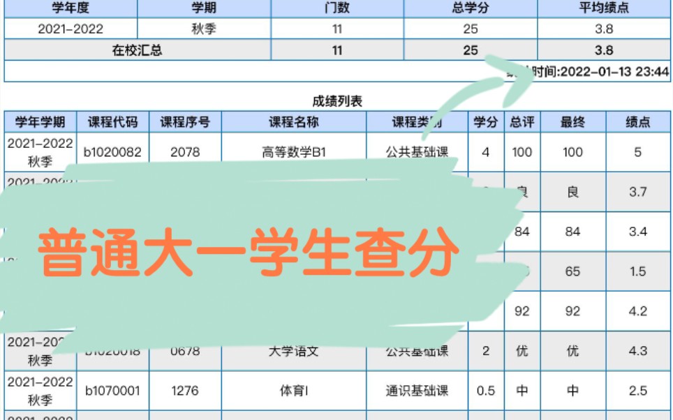 【查分实录】一个普通大学生的查分