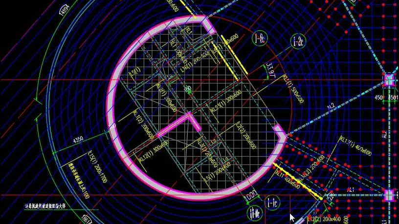 弧形车道支撑布置,听话的立杆,按指定的间距排队#cad画图