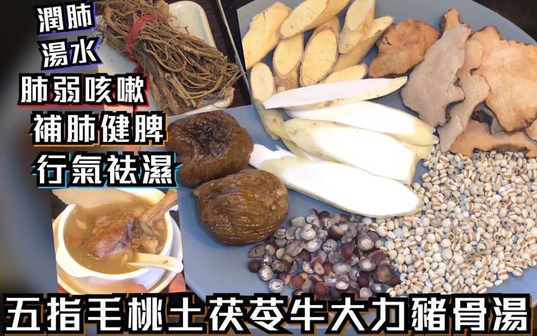 [師奶仔廚房] 五指毛桃土茯苓牛大力豬骨湯 潤肺湯水 肺弱咳嗽 補肺...