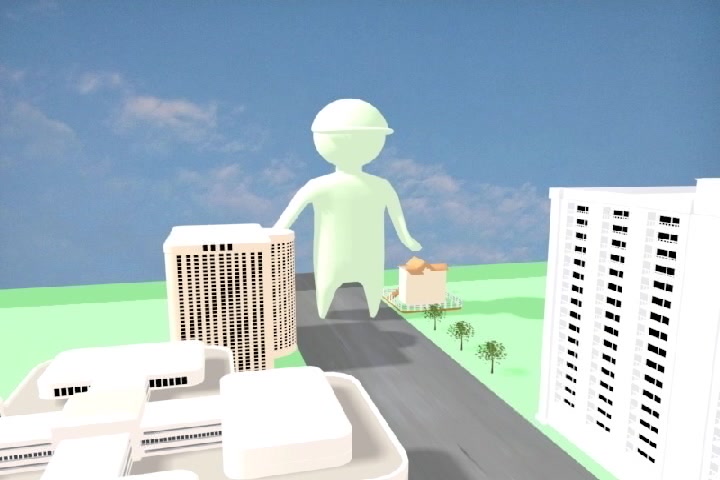 学了一个学期3Dmax做的动画,期末作业大概长这个鬼样子