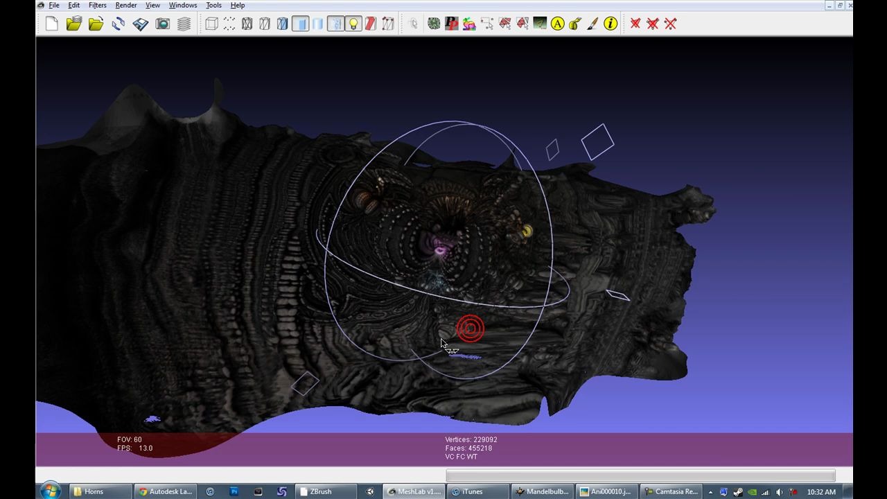 【Mandelbulb 3D】渲染动画帧并3D扫描成带纹理的模型导出流程