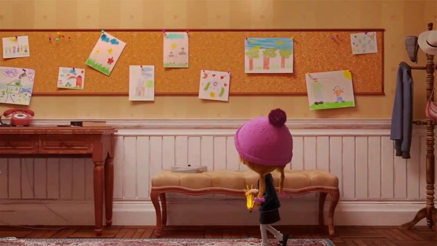 每日动画:男孩悄悄拿走小女孩的伞,因为黄色的伞唤醒了他的回忆