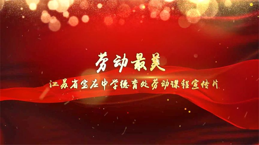江苏省宝应中学劳动教育课程宣传片