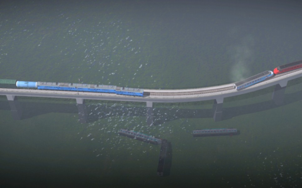 电动火车模拟器 海上大桥撞击实验