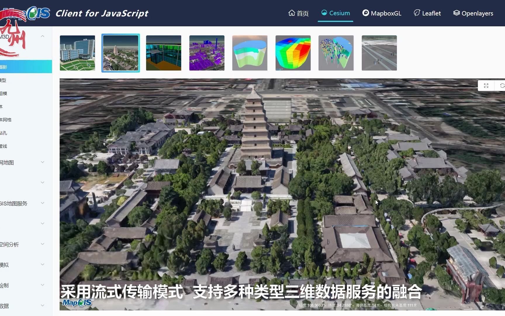 MapGIS 多源异构服务融合与全空间一体化分析