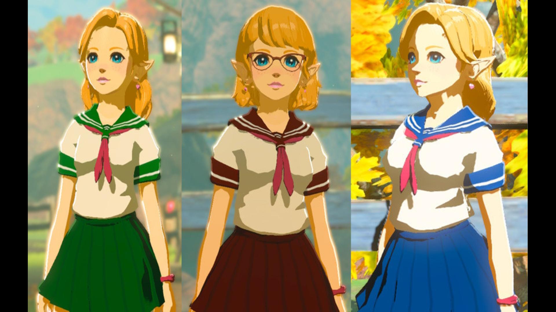 塞尔达传说 旷野之息 林克尔 林可儿MOD 4色+高跟(下载看评论)已汉化