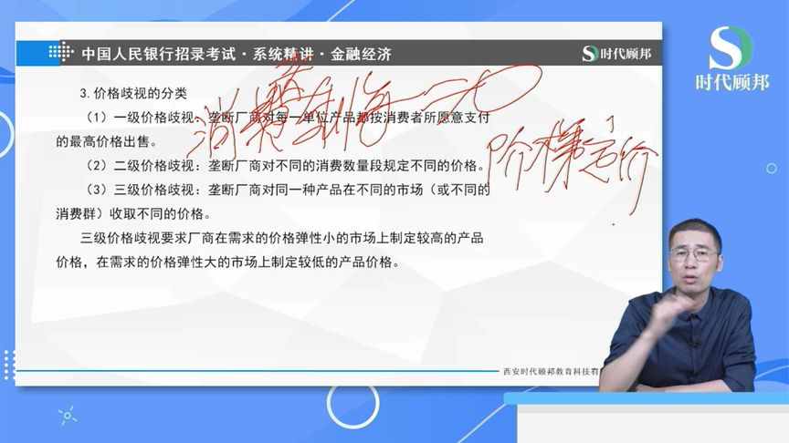 中国人民银行笔试核心考点:价格歧视