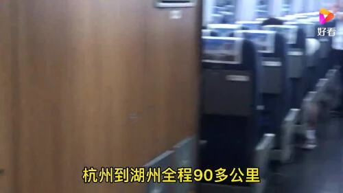 大哥坐火车从杭州火车东站到湖州,车窗外江南秋天景色好美