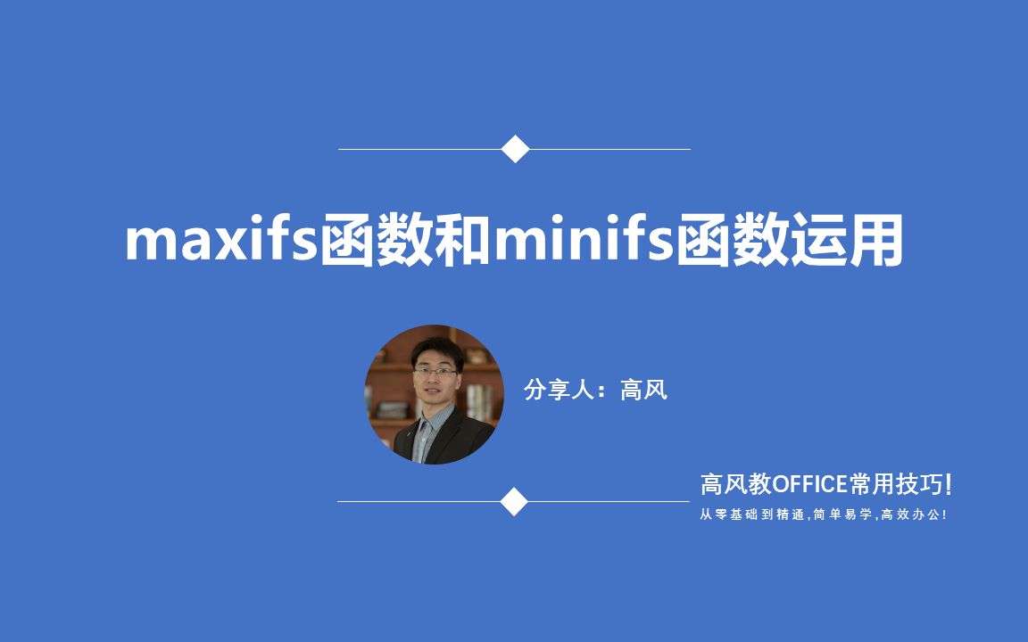 成人学电脑培训班要学多长时间:maxifs函数和minifs函数运用?