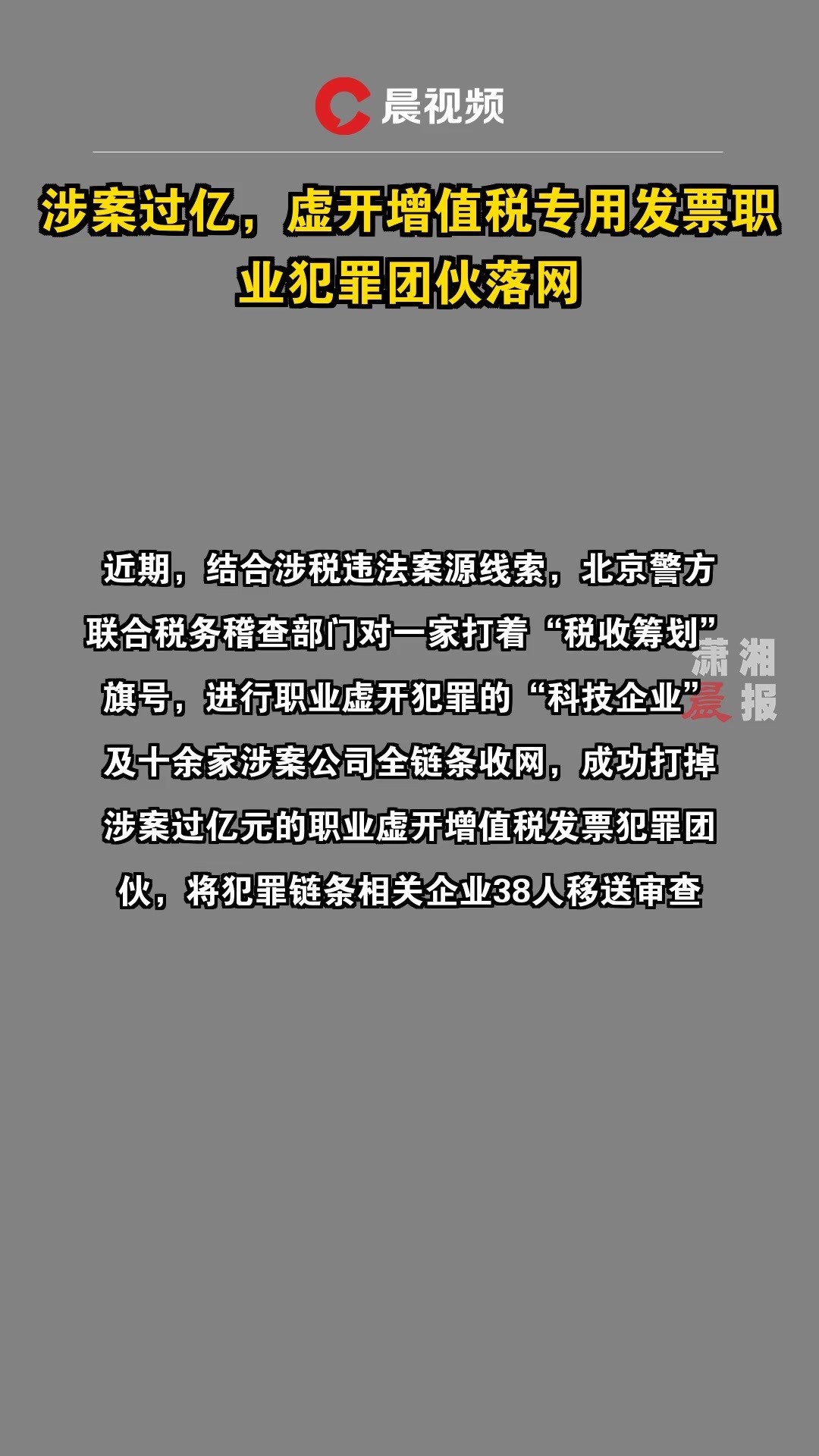 涉案过亿,虚开增值税专用发票职业犯罪团伙落网