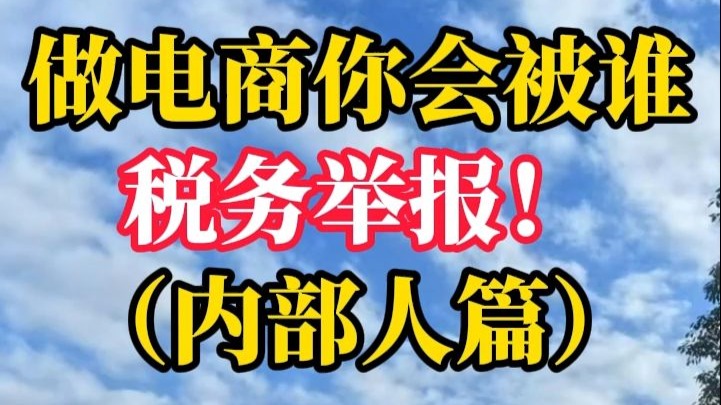 做电商的,你会被谁税务举报?(内部人篇)