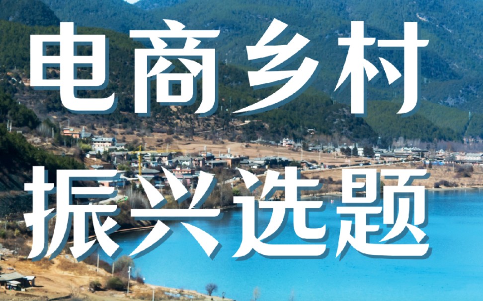 大学生创新创业大赛之电商乡村振兴选题