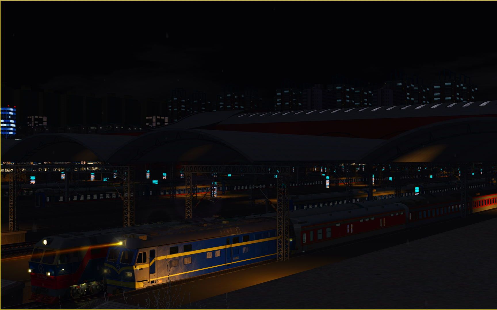 模拟火车行车实况京哈铁路|雪国列车K1227次沈阳-抚远【长春-哈尔滨...