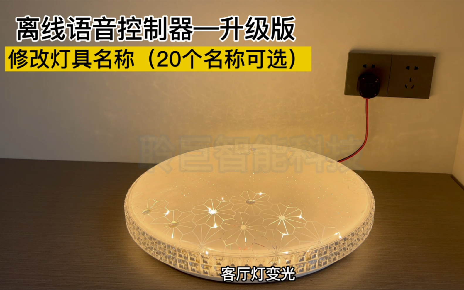离线语音控制器,无需联网,无需音箱,就能语音控制灯具开关,三色灯还...