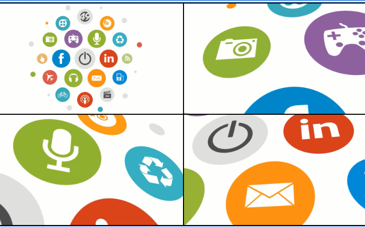 AE模板-手机必装软件移动软件app图标结构特效的动态LOGO片头模板...