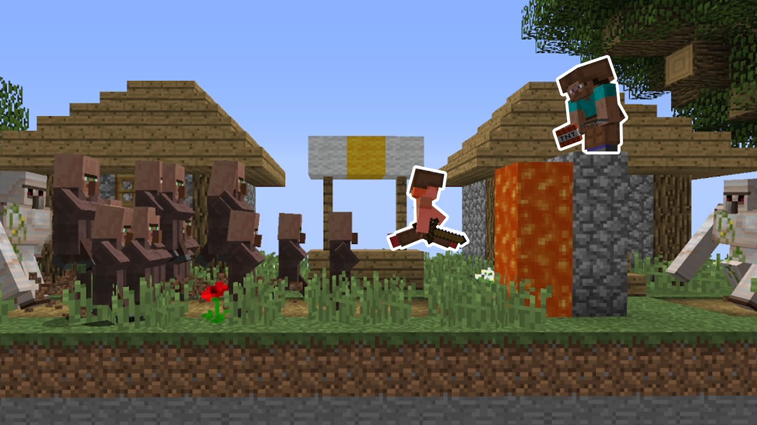 ...村民身份发生了互换!且敌对玩家会攻击我们!_哔哩哔哩bilibili_我的世界