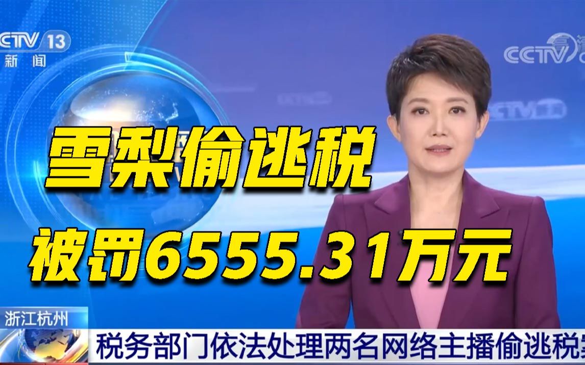 罚!网络主播雪梨、林珊珊偷逃税被处罚