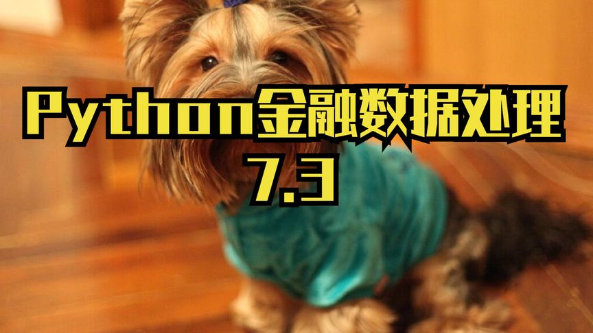 【Python金融数据处理】7.3