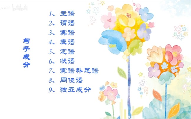如何判断句子成分～主谓宾、定状表、同位、宾补