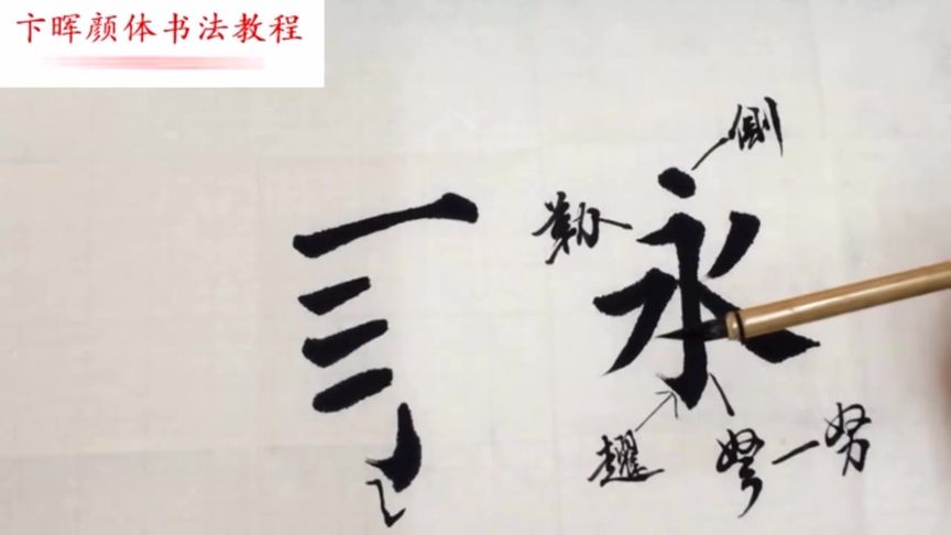 一个“永”字能看出书法家颜体书写的水平!卞晖老师永字八法教学