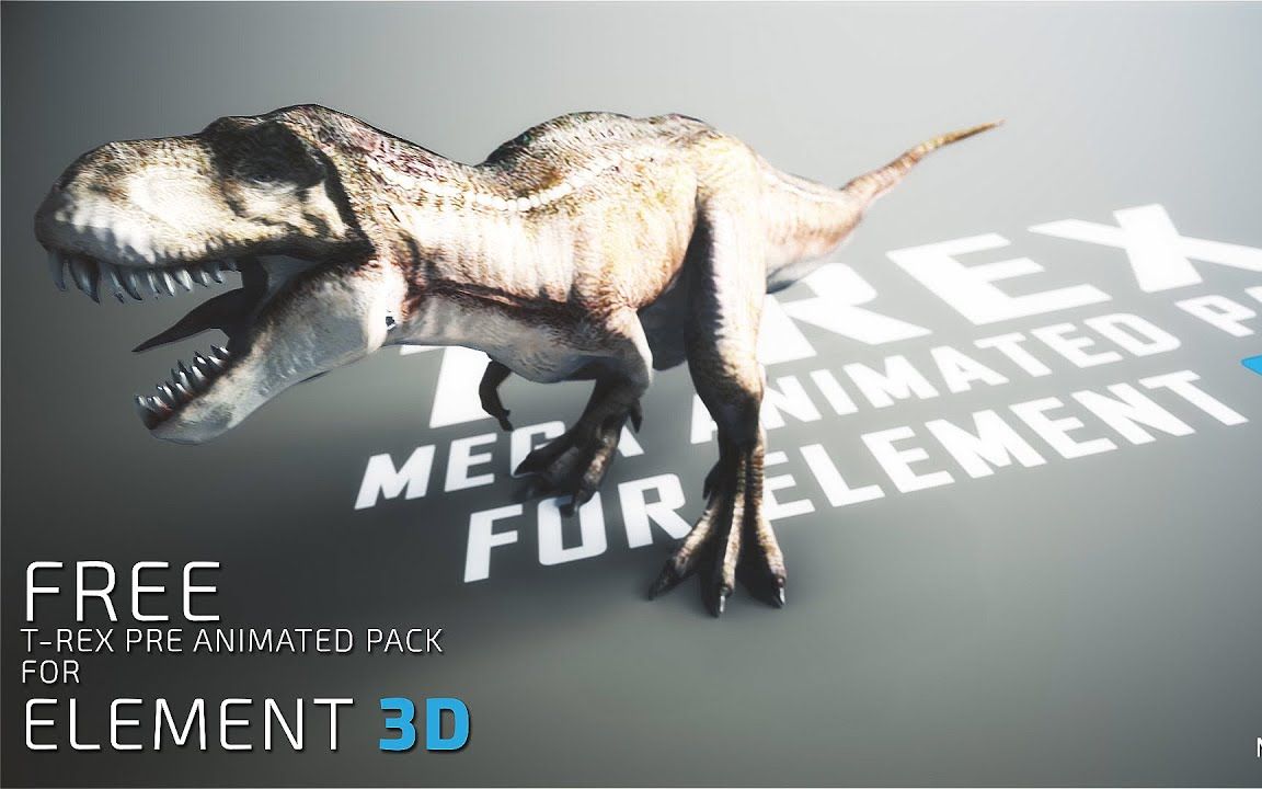 打造一个侏罗纪世界,E3D超酷霸王龙动画模型包