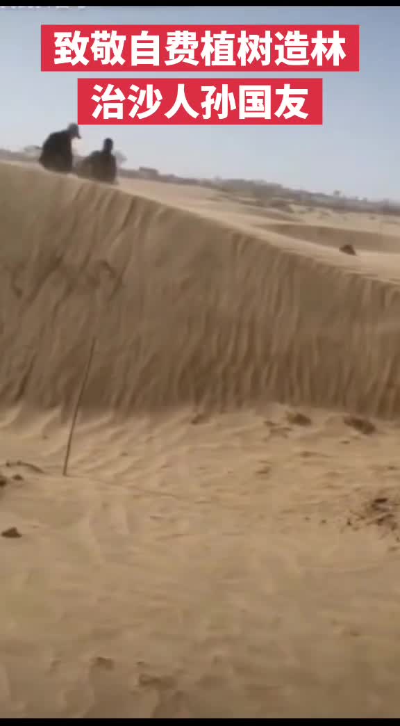 #上热门 #沙漠变绿洲致敬治沙人 #植树造林防风固沙#荒漠化防治#...