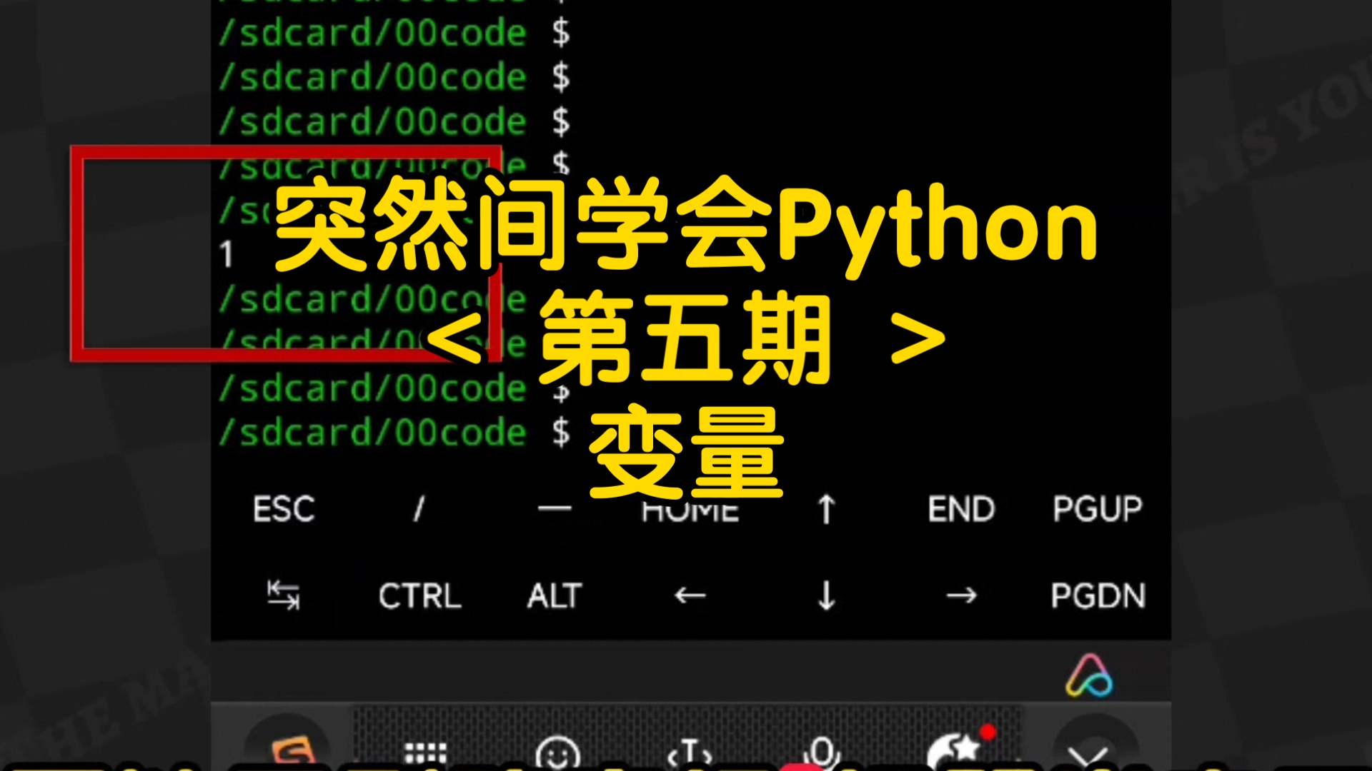 【第五期】突然间学会Python的变量!
