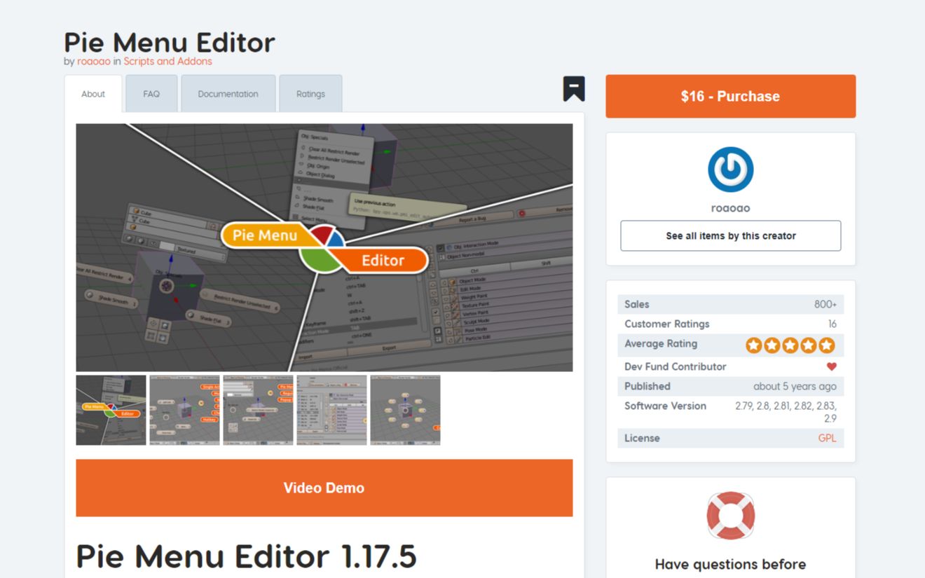 Pie Menu Editor插件教程