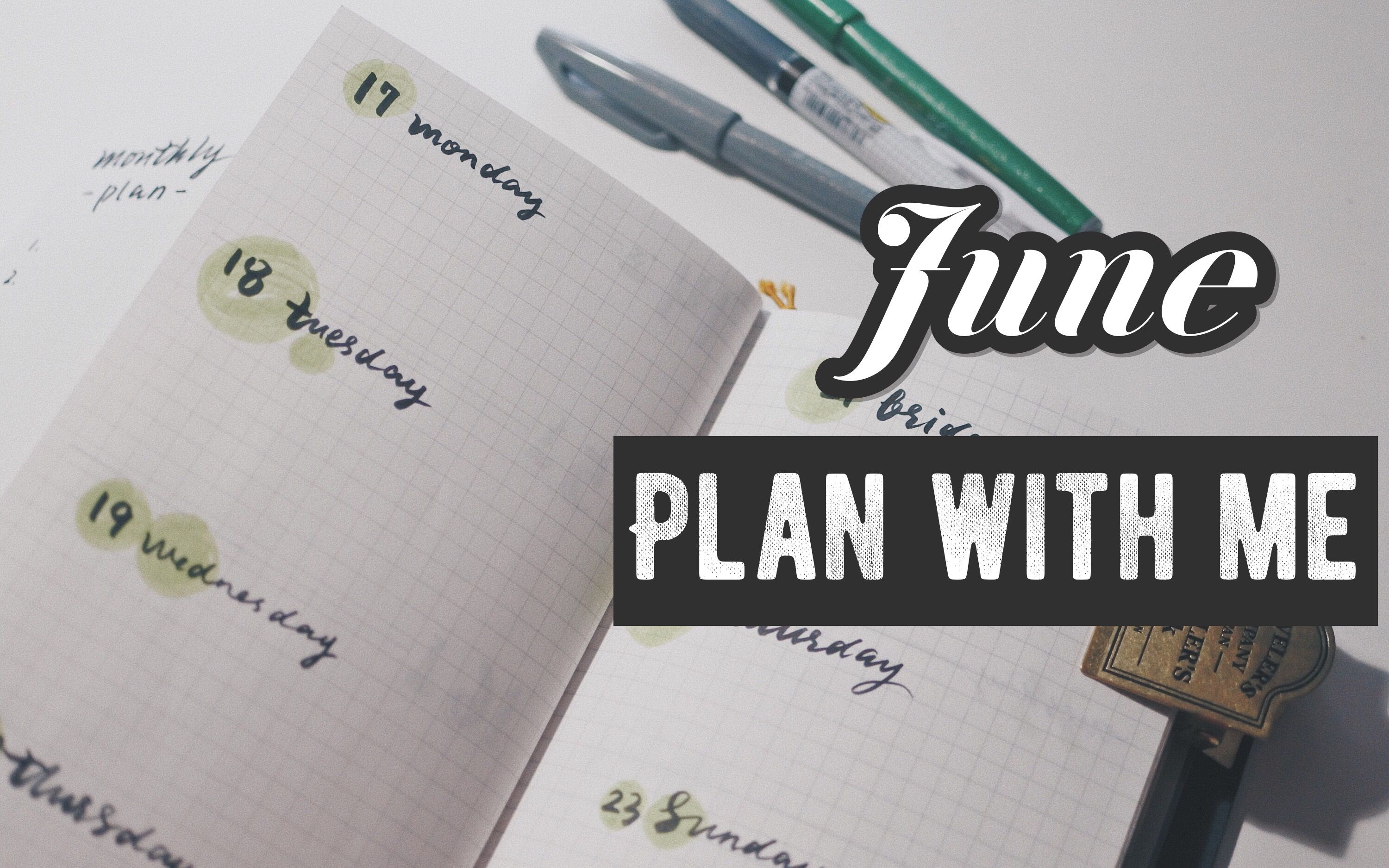 6月BUJO手帐规划 | 极简子弹笔记排版 | 4个简单排版 | Plan with me