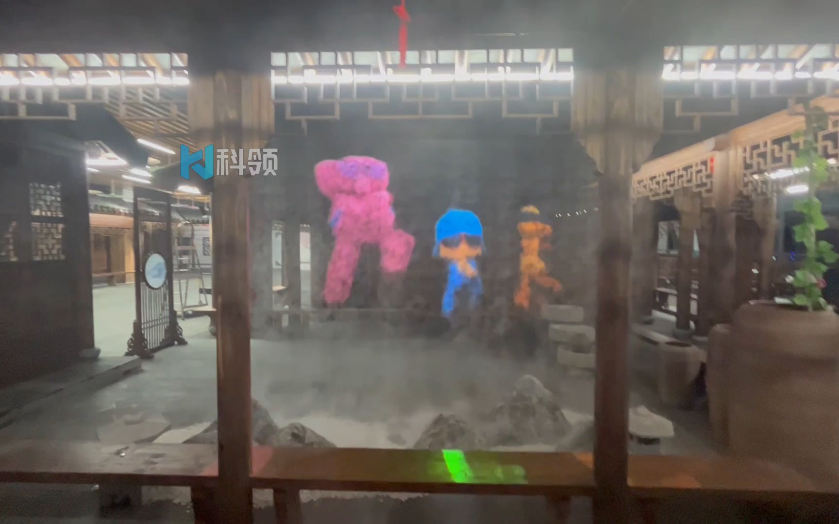 雾幕投影多媒体展示装置,支持雾幕机投影展示,适用于旅游景区、ktv、...