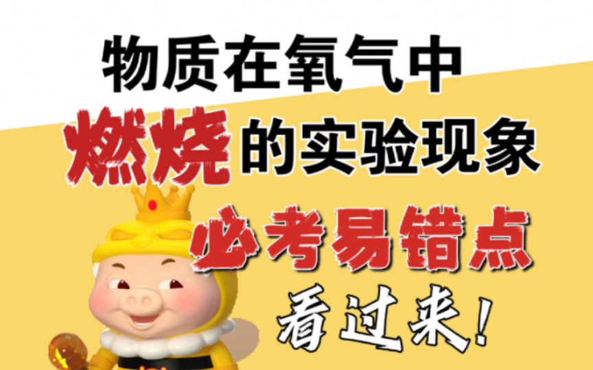 【九年级化学】常考物质在空气/氧气中燃烧现象【易错题整理】