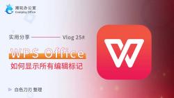 2种方法在wps中显示所有编辑标记