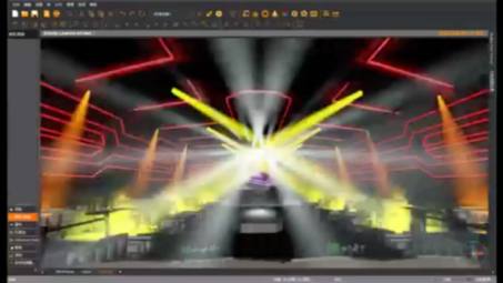 舞美设计酒吧夜场灯光效果演示Wysiwyg R44软件动画展示