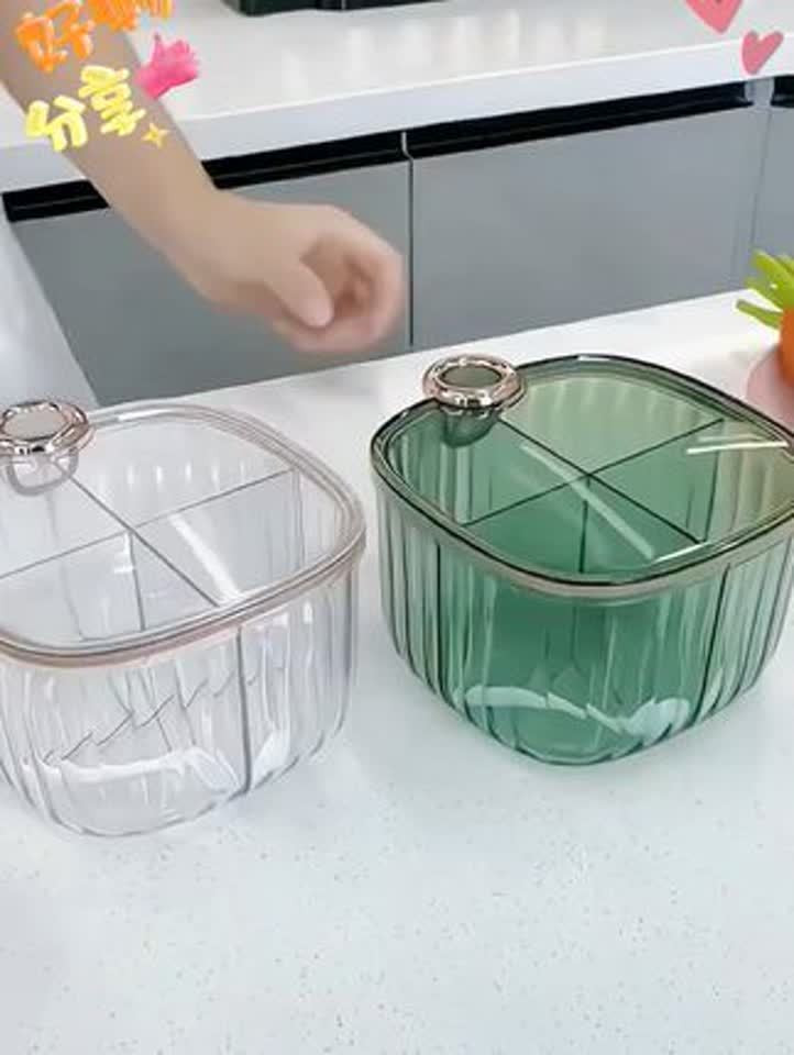 调料盒组合套装家用厨房用品盐糖味精四格收纳一体多格调味罐#调料...