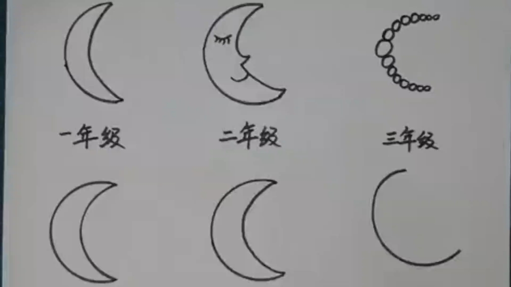 各年级比赛画月亮,你喜欢哪个年级的