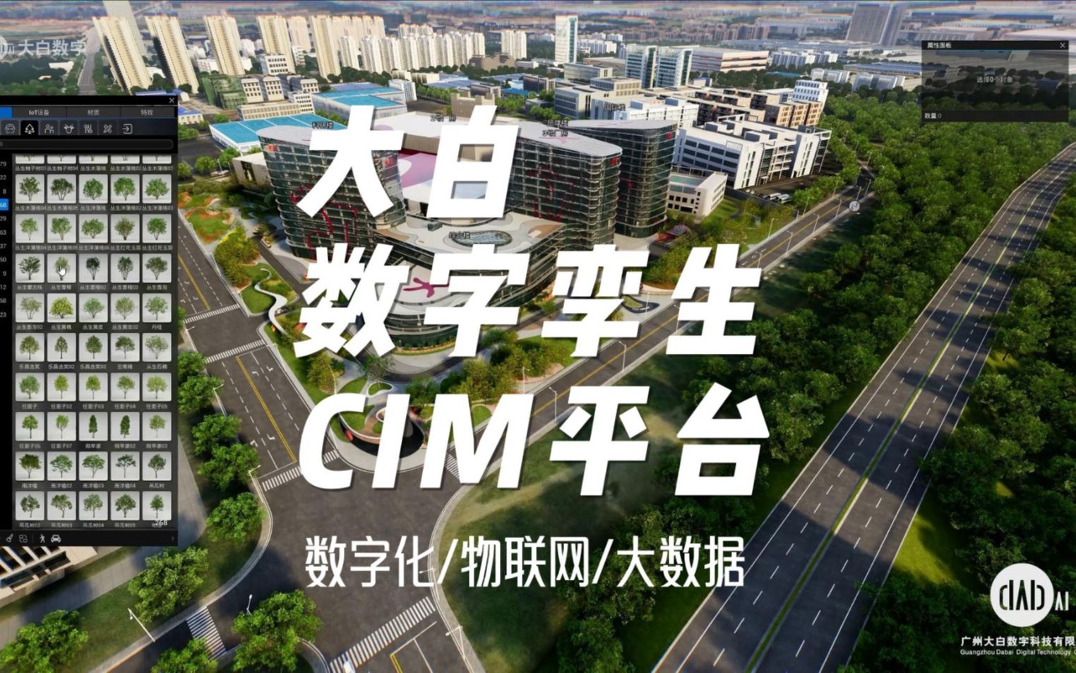 大白数字孪生CIM平台:基于CIM、BIM、AI的数字化、物联网、大数据...
