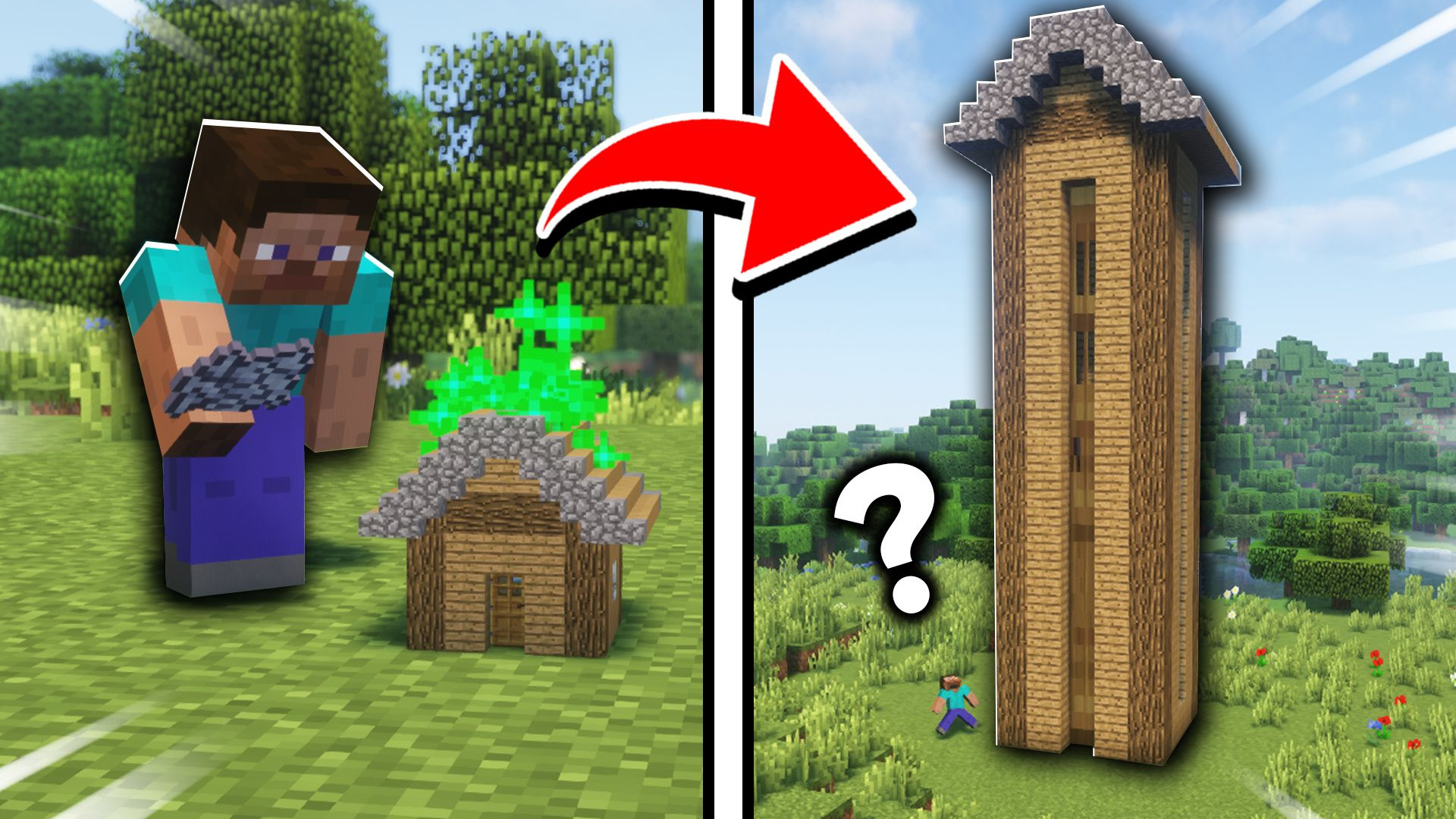 ...时候偷偷加高他的房子!萌新:吃骨粉了这是!?_哔哩哔哩bilibili_我的世界