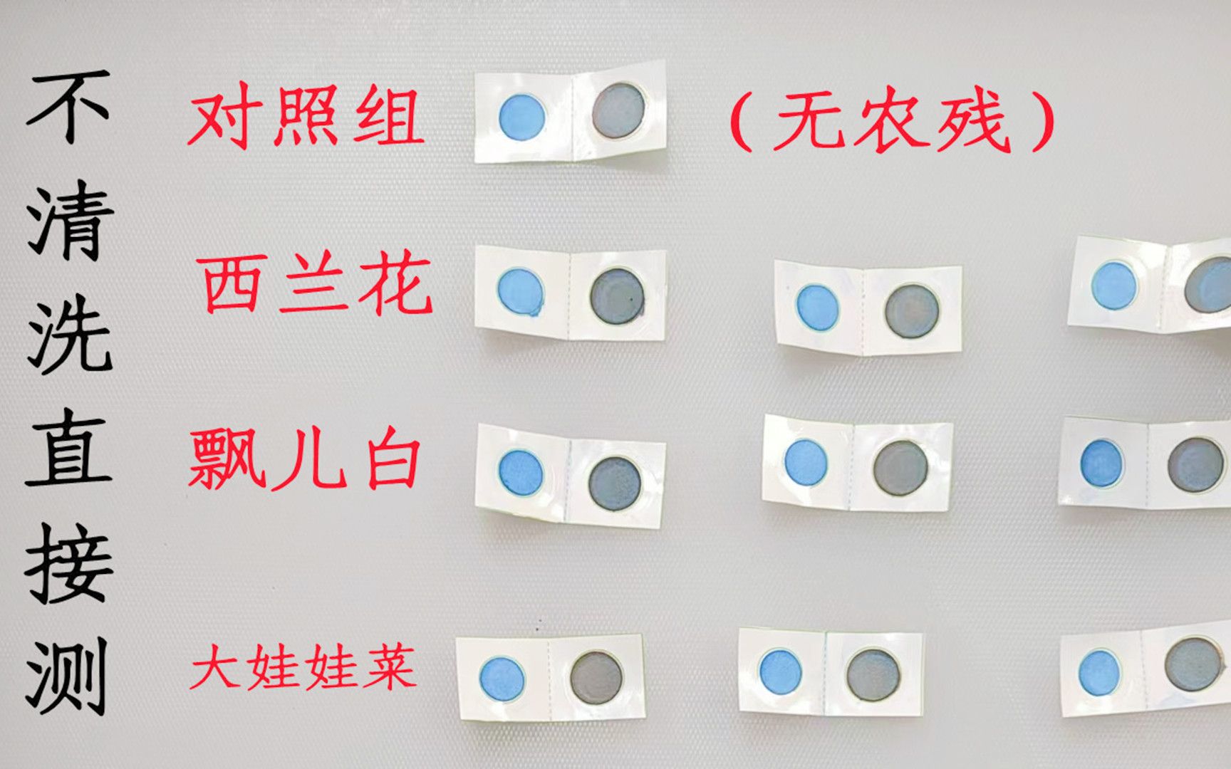 107期青菜农药残留实测及清除小实验