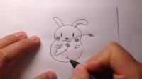 怎样画简笔画.可爱的小兔子