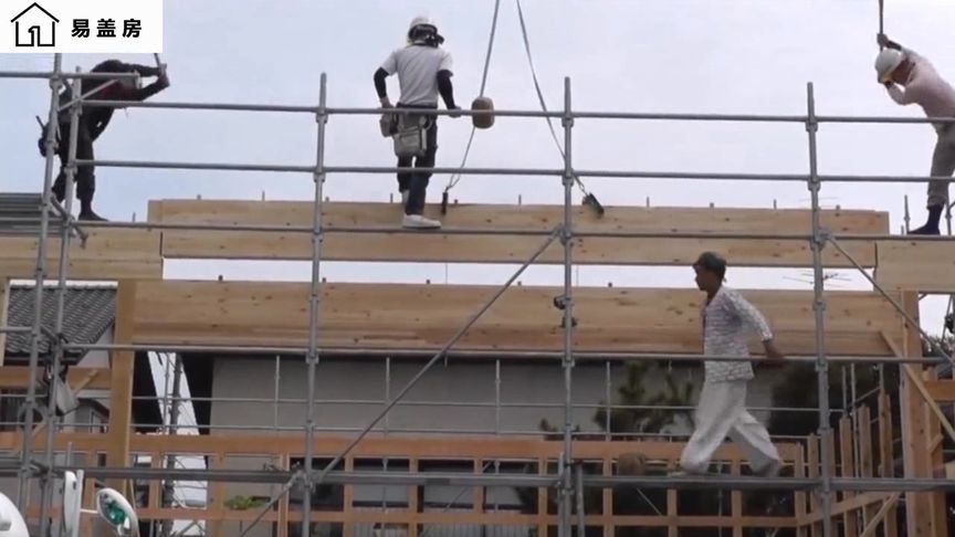 实拍日本木结构建筑施工,终于明白为什么人家的建筑能抗10级地震
