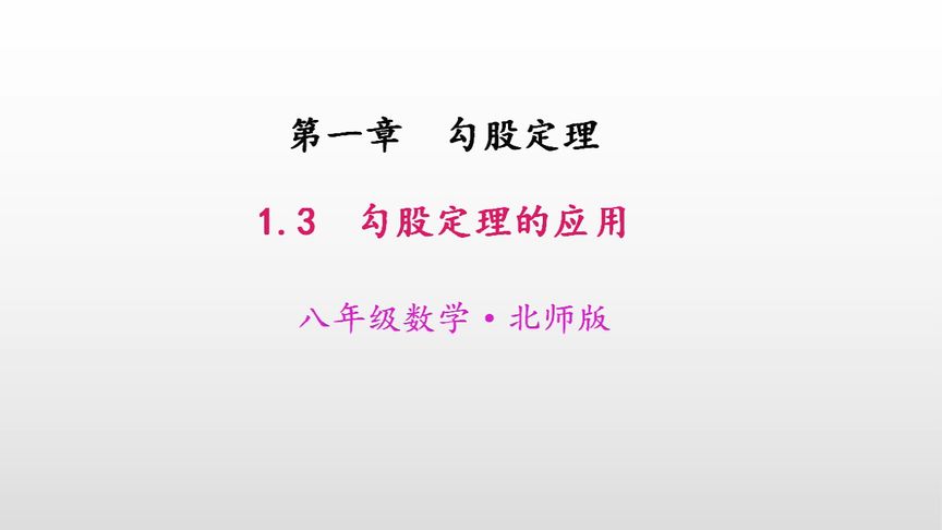 北师大版八年级上册第5课时勾股定理的实际应用