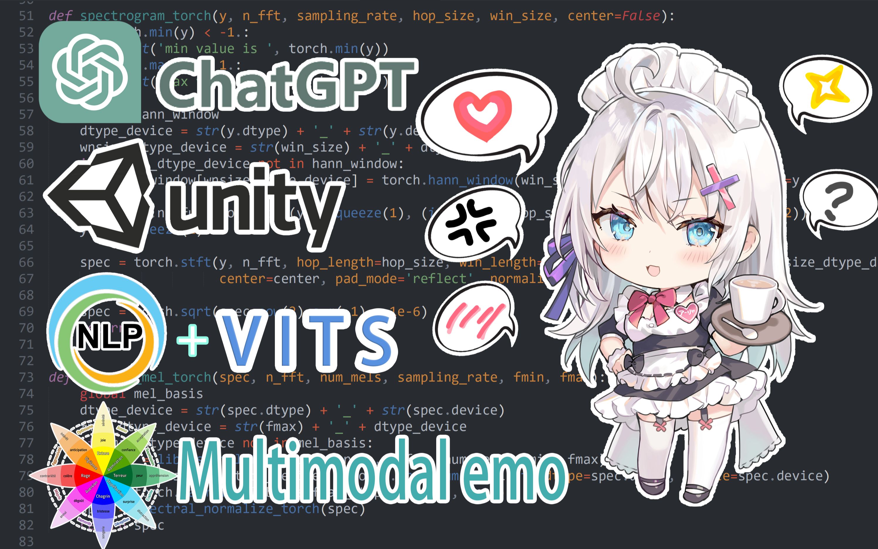 【ChatGPT+Unity+VITS+多模态情感】与二次元ai实时语音/体感交互