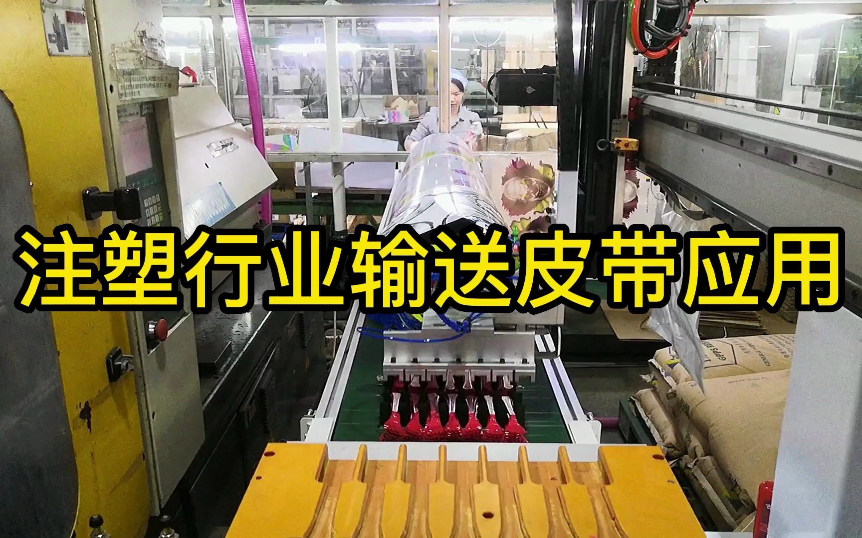 注塑行业输送带的自动化应用案例,降低成本,提高效率,提升企业竞争力。