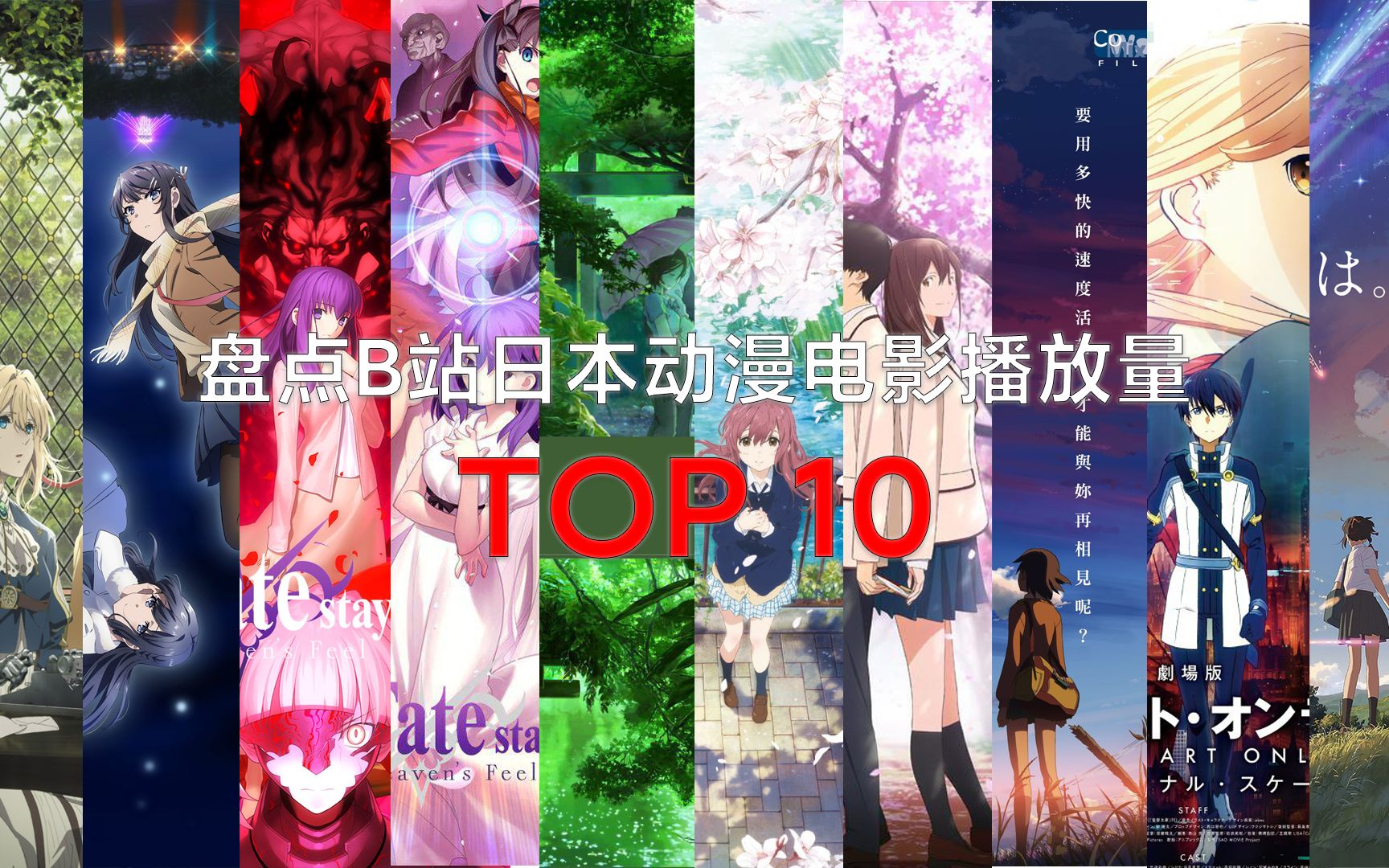 假期片荒?B站日本动漫电影播放量TOP10,快来看看有没有你喜欢的
