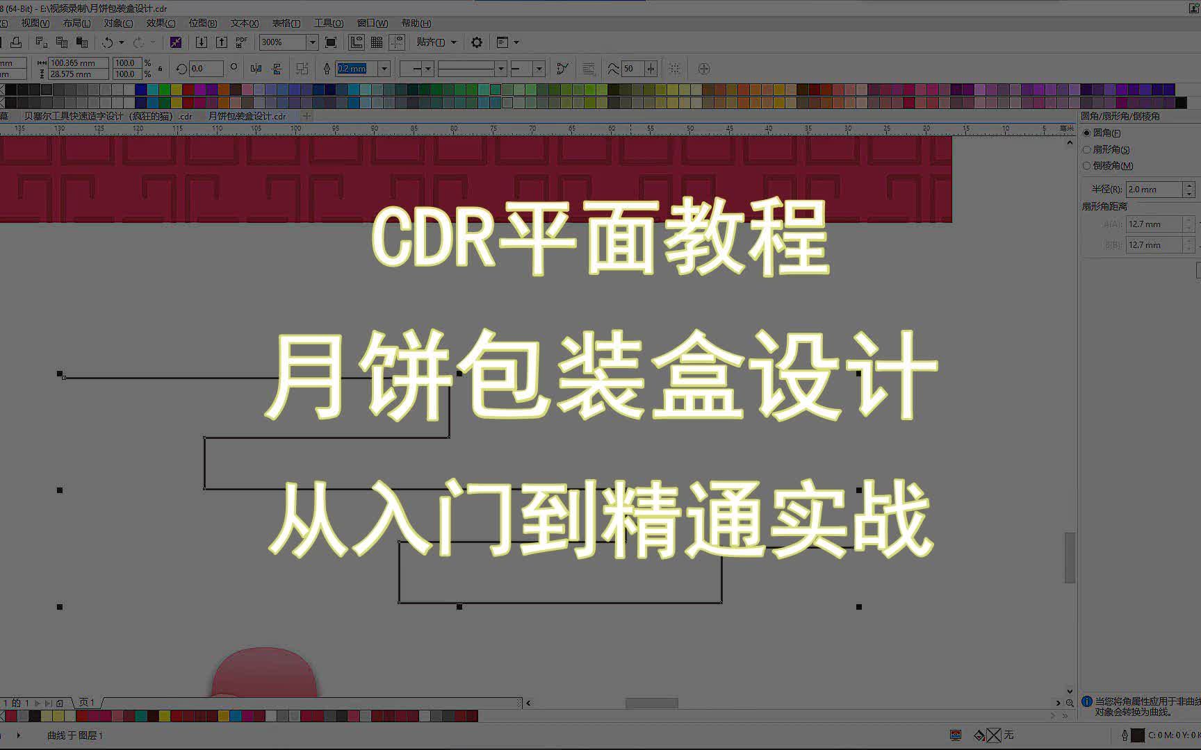 【CDR平面教程】月饼包装盒设计 从入门到精通实战