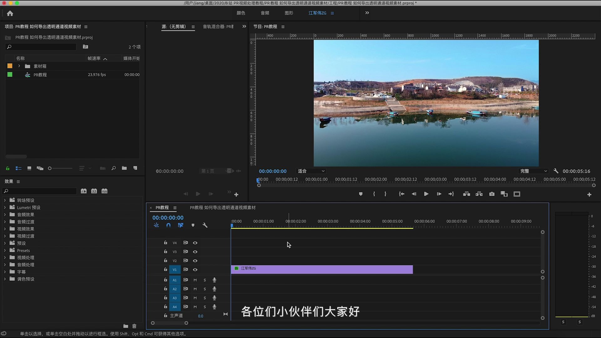【PR教程】如何导出透明通道素材(Alpha通道)
