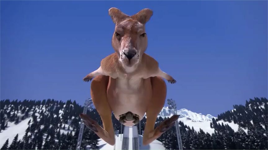 爆笑动物运动会 跳台滑雪太牛B 乌龟借光拿第一