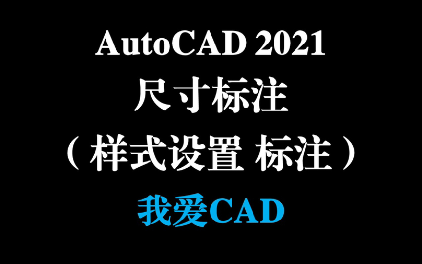 AutoCAD2021 尺寸标注样式设置与使用 | 溜到飞起～
