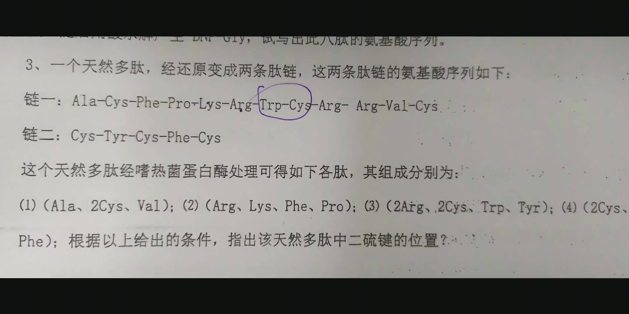 肽段中二硫键位置确定
