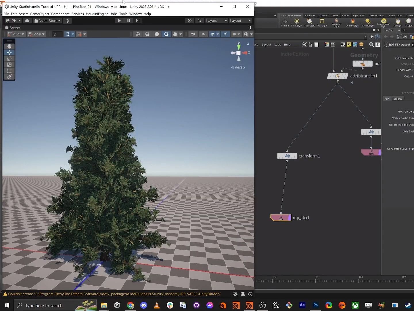 Houdini 树木在 Unity中风顶点动画 With Shader Graph part 4